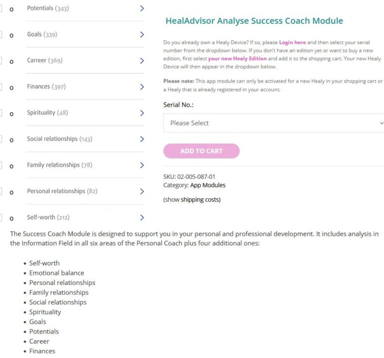 Healy 輔導模塊Coaching Analysis Module – 佳美頻率治療SkywayFrequencyHealing
